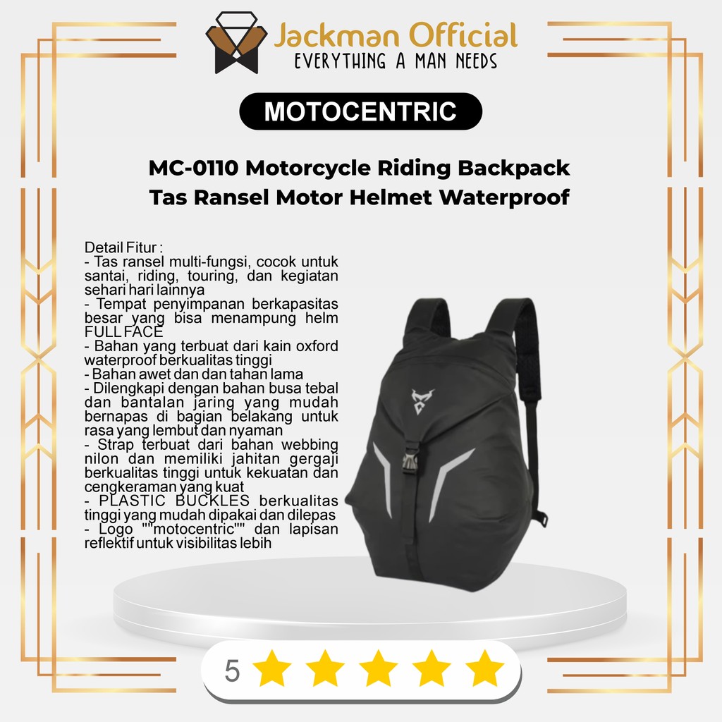 Jual MOTOCENTRIC MC-0110 Motorcycle Riding Backpack Tas Ransel Motor ...
