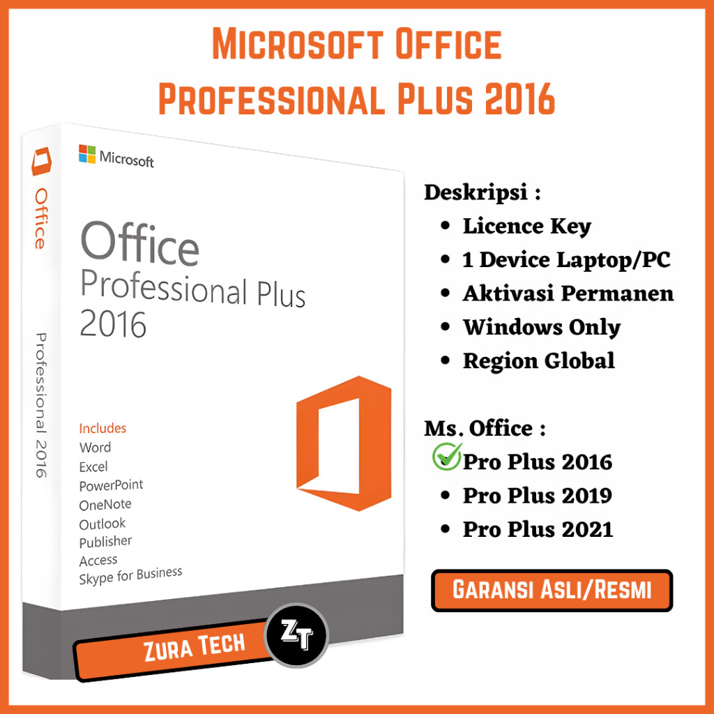 Jual Microsoft Office 2016 Pro Plus Original Permanen Digital Licence ...