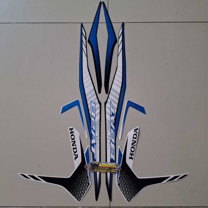 Jual striping honda beat fi 2024 deluxe cbs putih list motor standar ...