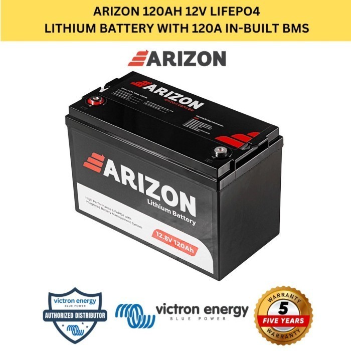 Jual Baterai Lithium ARIZON 12V 120Ah LiFePO4 dengan BMS 120A - Lithium ...
