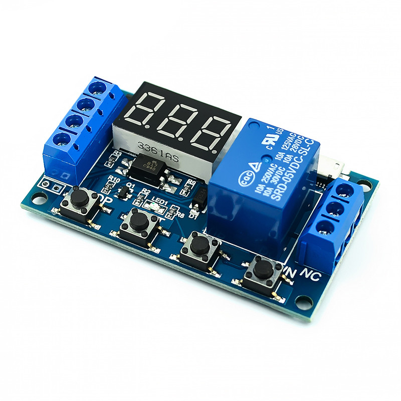 Jual DC 5V 12V 24V LED Light Digital Time Delay Relay Trigger Cycle Timer Delay Switch Circuit ...