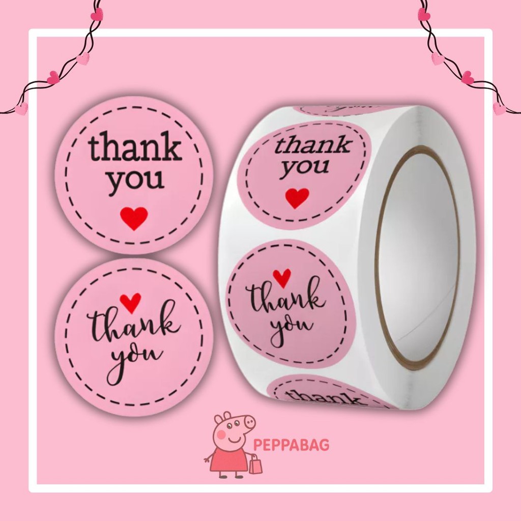Jual Stiker Label Thank You / Stiker Roll (500 Pcs) / Stiker Ucapan ...