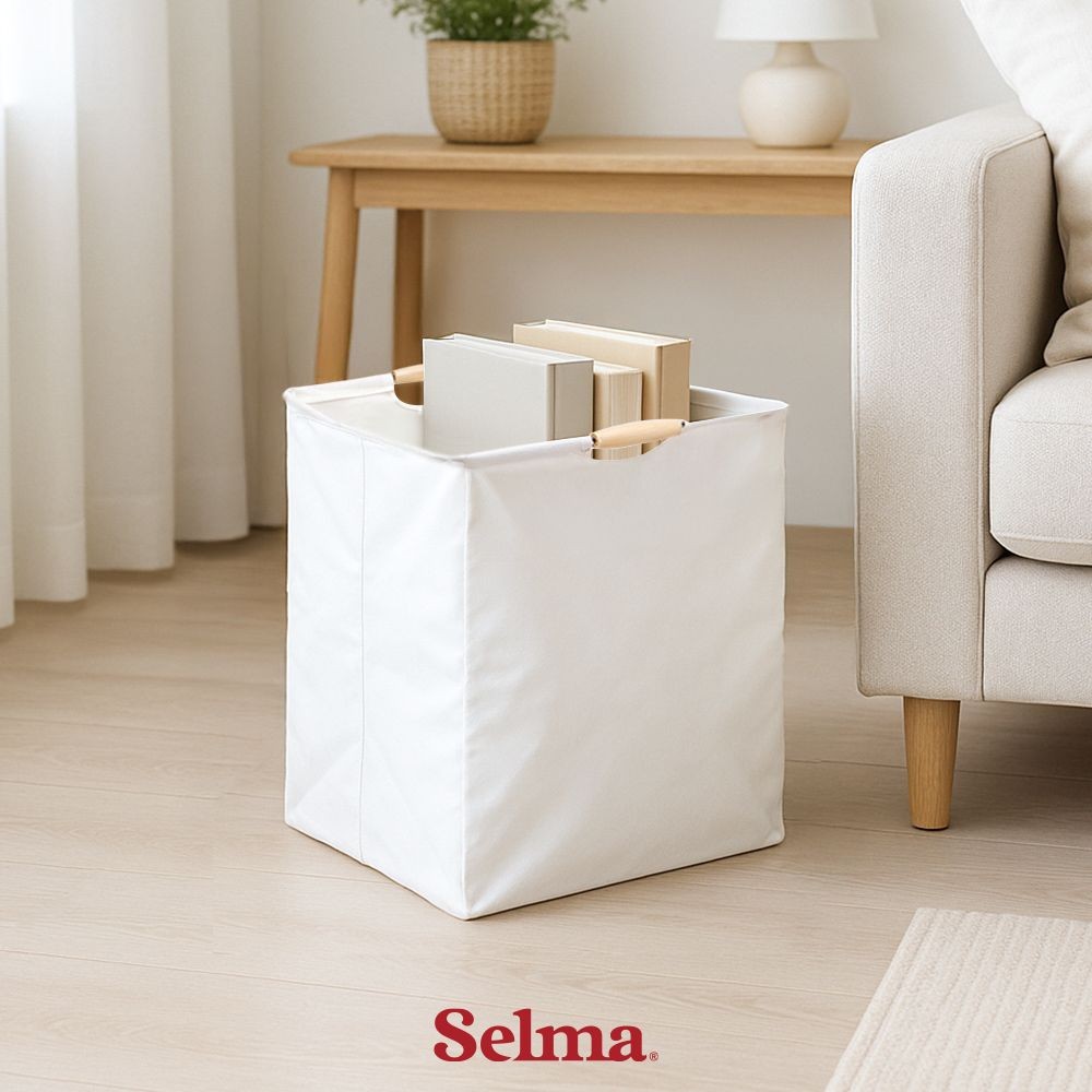 Jual Selma Theo Kotak Penyimpanan Lipat Kanvas - Putih Wadah Kotak ...