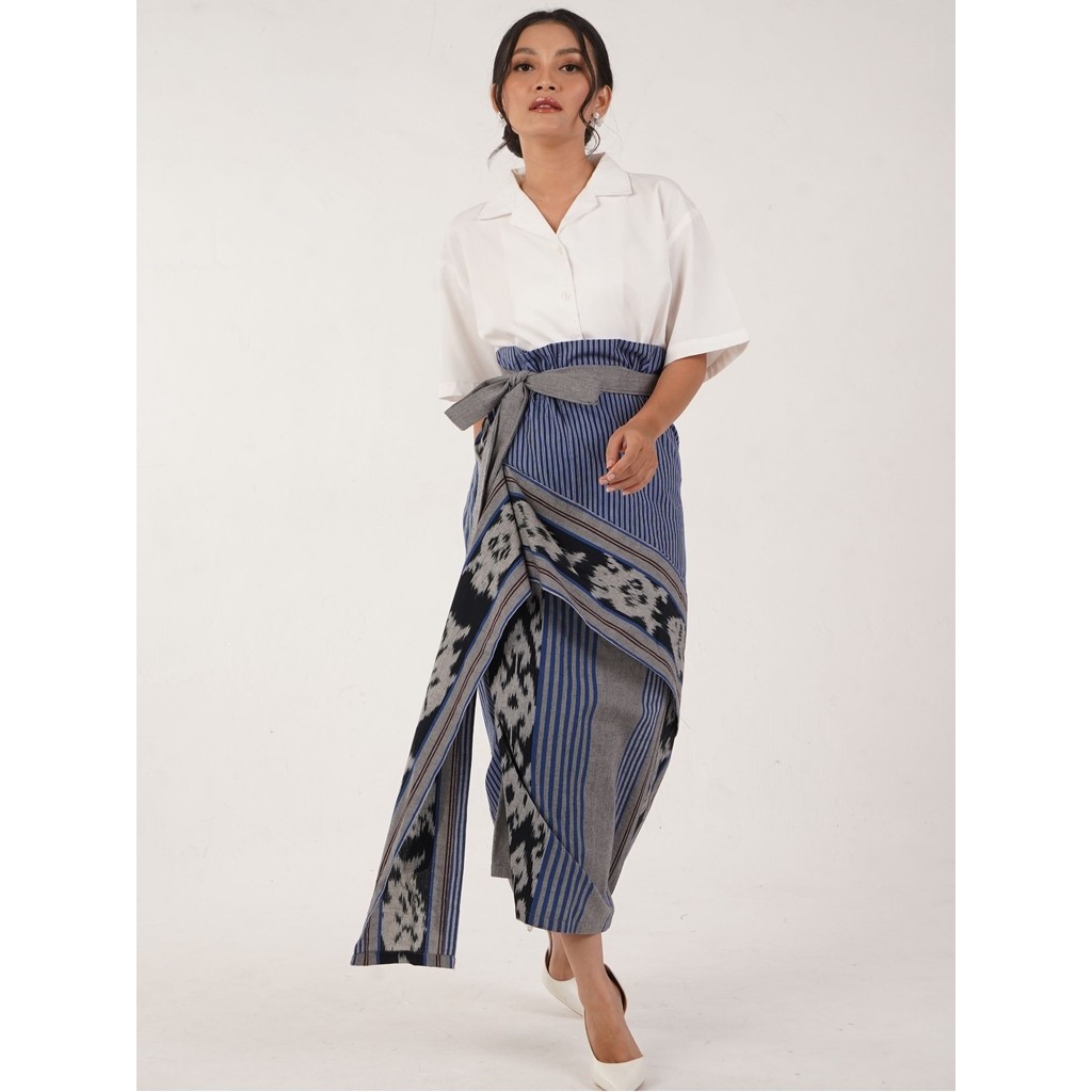 Jual MARGARIA BATIK - Rok Lilit Batik Tenun Lurik Modern Wanita - Rona ...