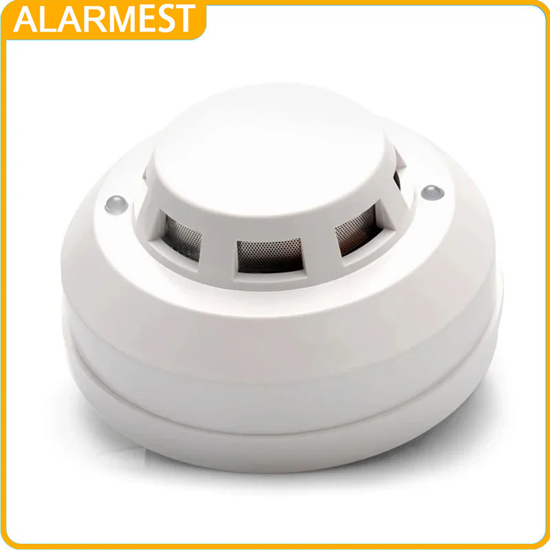 Jual 12V Voltage Wired Smoke Leak Fire Detector Alarm Sensor Stand ...