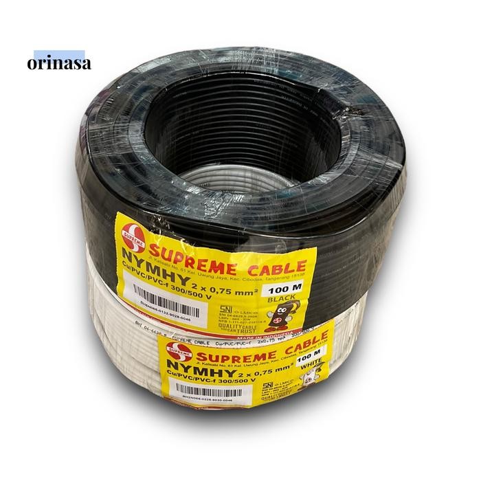 Jual Kabel Listrik Supreme NYYHY NYMHY 2x0.75 2x0,75 Rol 100M 100 Meter | Shopee Indonesia