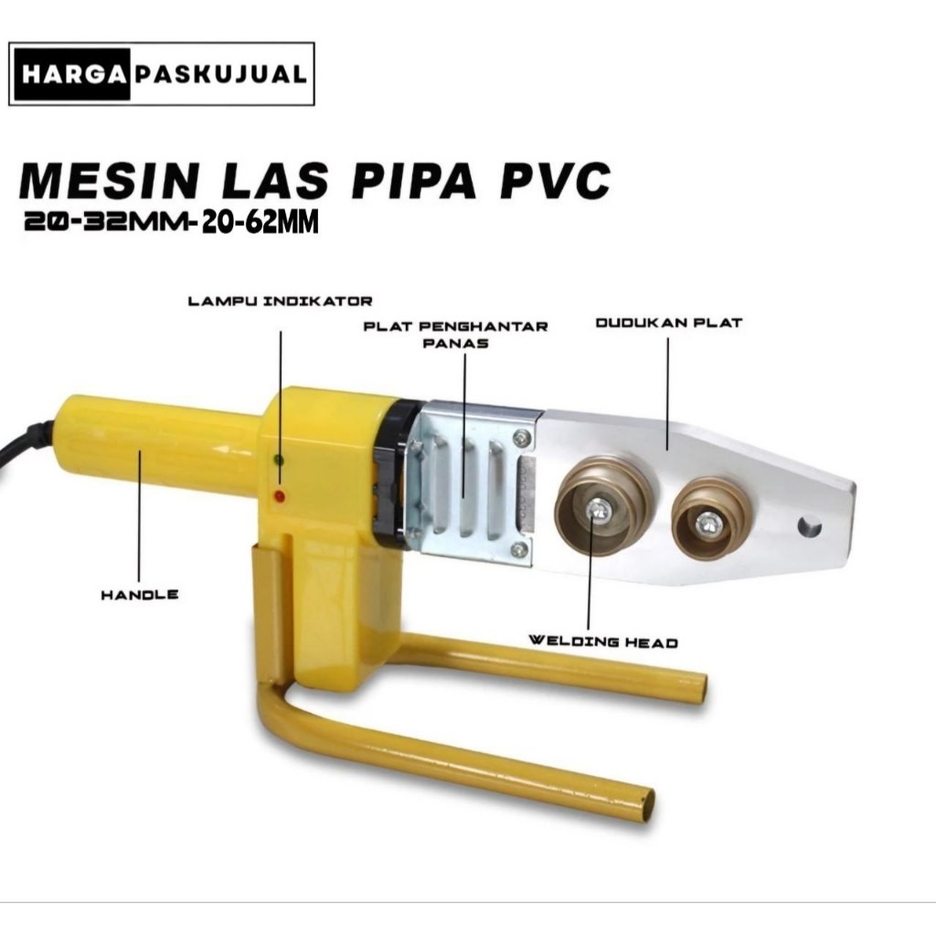 Jual Mesin Las PPR Pemanas Pipa 20-32mm & 20-63mm mesin pemanas Pipe ...