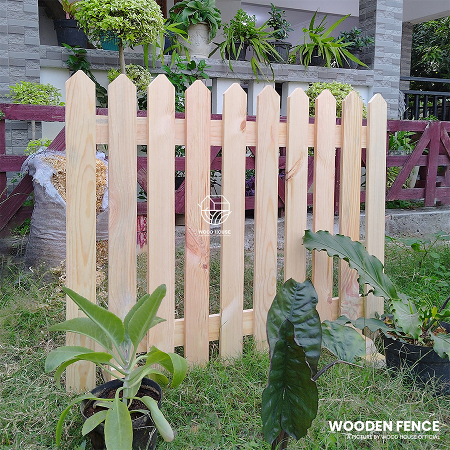 Jual Wood House - Pagar Kayu Pembatas Jati Belanda/ Pagar Kayu ...