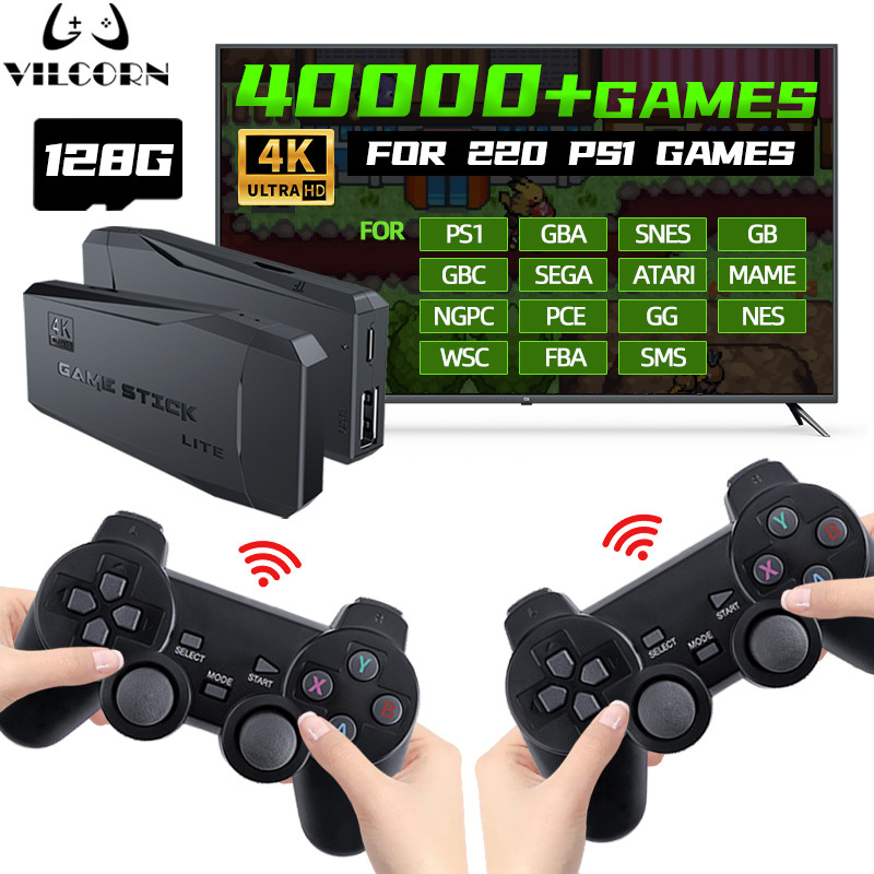 Jual M15 Video Game Console 4K Game Stick Built-in 41000 Retro Games ...