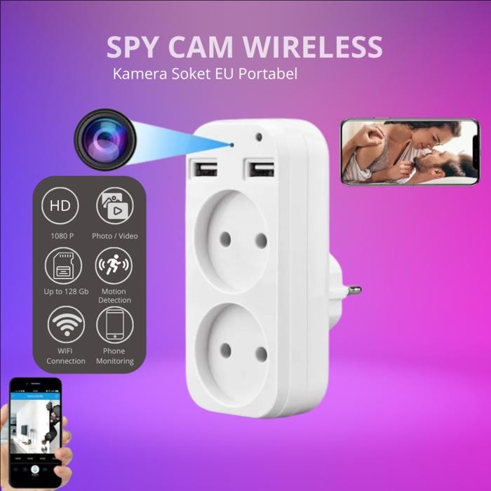 Jual Kamera CCTV Mini wireless Socket USB Cam Teknobi colokan bulat ...