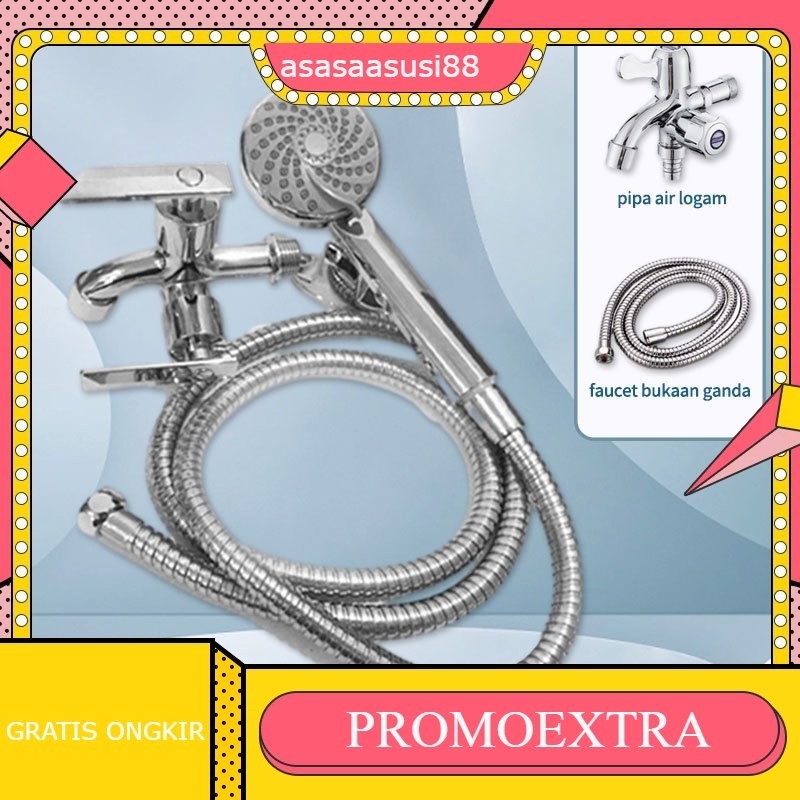 Jual Paket Shower Kamar Mandi 5 Mode Fungsi Kran Shower Cabang Hand Kran Shower Cabang 1/2 Inch ...