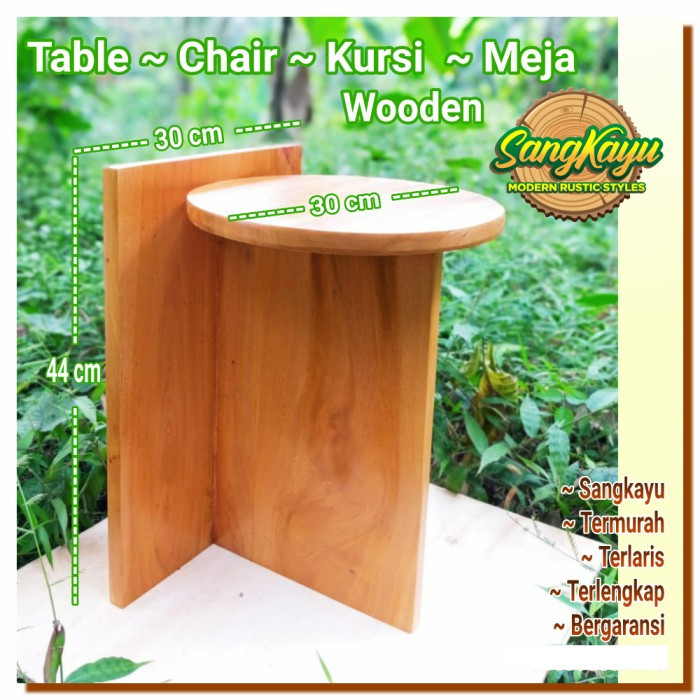 Jual Meja Samping Tempat Tidur Kayu - Side Table Unik 44 x 30 cm Side ...