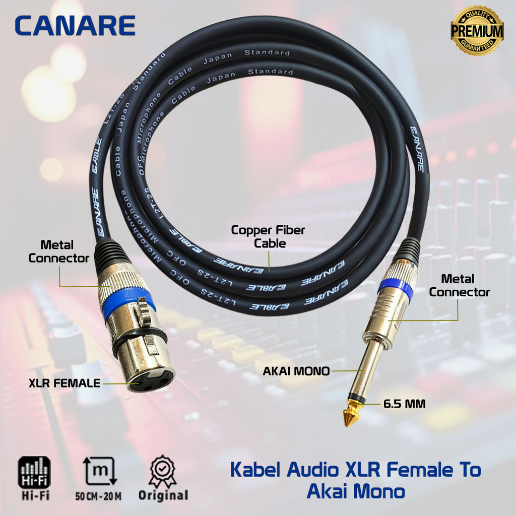 Jual Kabel Mic/ Kabel In Out Mixer XLR Female To Akai Mono - STANDARD ...