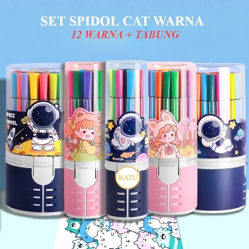 Jual Spidol Warna Warni 1 Set Cat Warna Maker Pen Hexagonal Watercolor ...