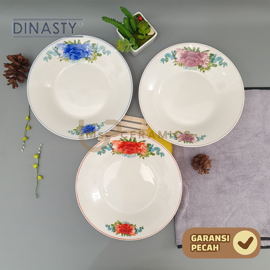 Jual DYNASTY Piring Keramik Makan Rosaline Series 9 Inch 23 Cm Piring ...