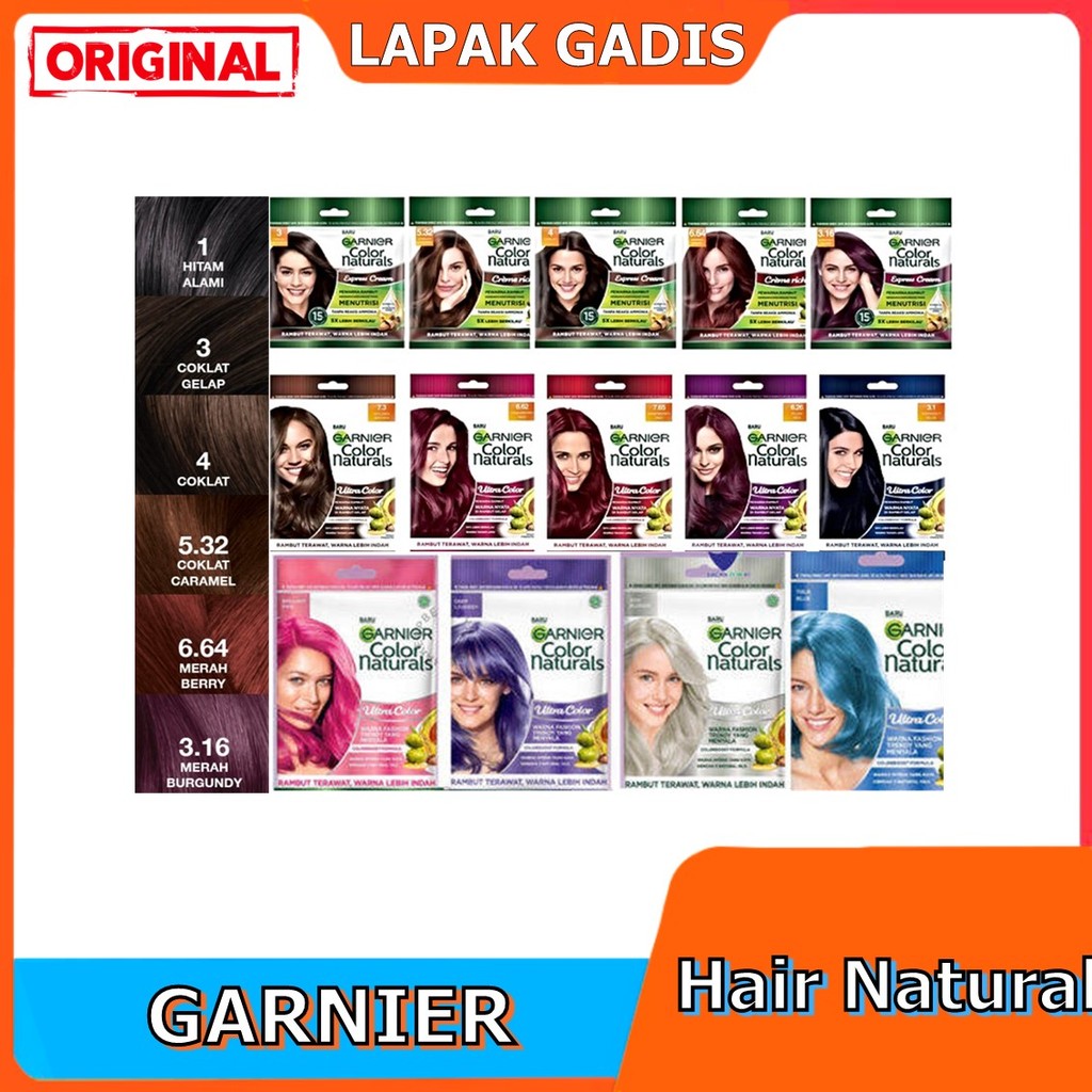 Jual LG Garnier Hair Color Natural Sachet | Pastel Color | Ultra Color ...
