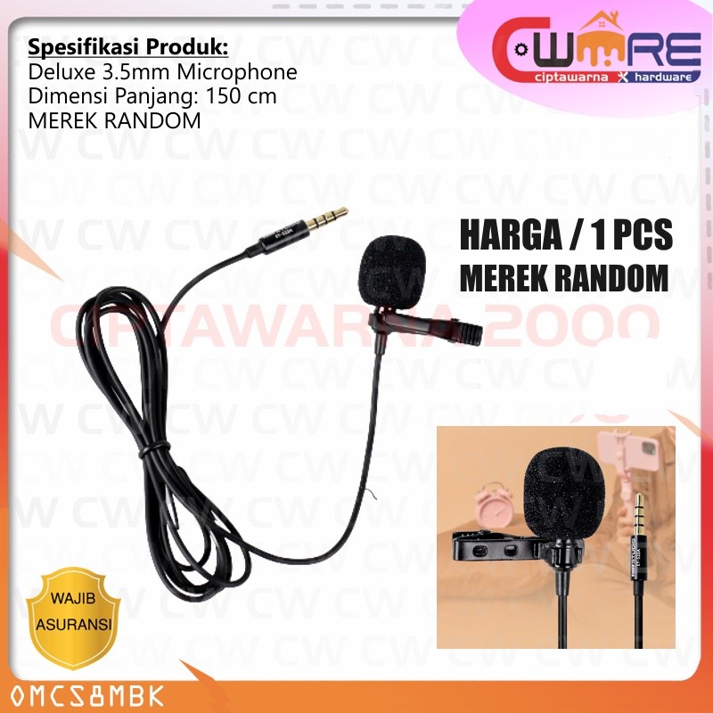 Jual Mic External HP Laptop Handphone Komputer 3.5mm Microphone Clip ...