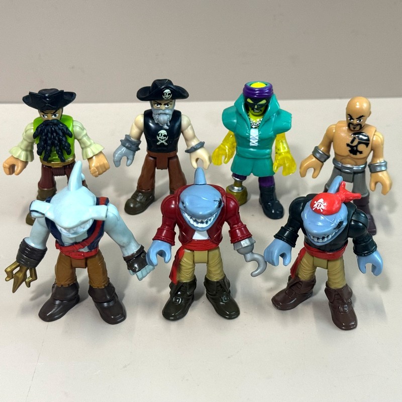 Jual Lot Fisher Price Imaginext Pirate Adventures Shark Pirate Captain ...