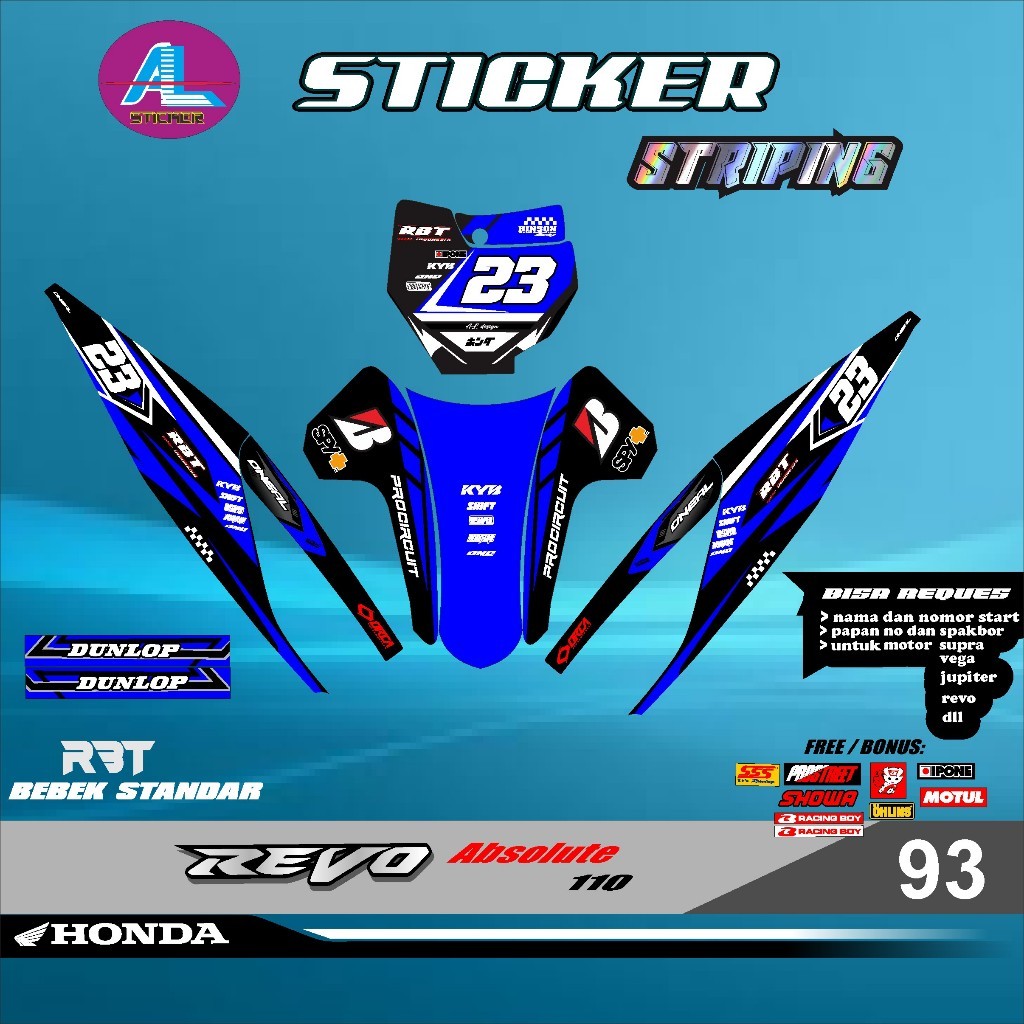 Jual STICKER SEMI DECAL FULLBODY RBT REVO ABSOLUTE 110 RBT VEGA BEBEK ...