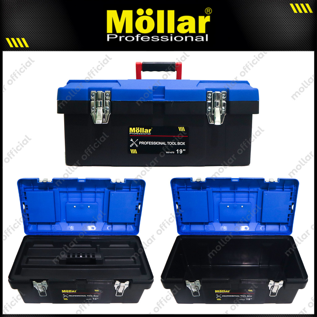 Jual MOLLAR N01470-19 Inch Toolbox Plastik Besar Kotak Alat Perkakas Tool Kit Box PVC | Shopee ...