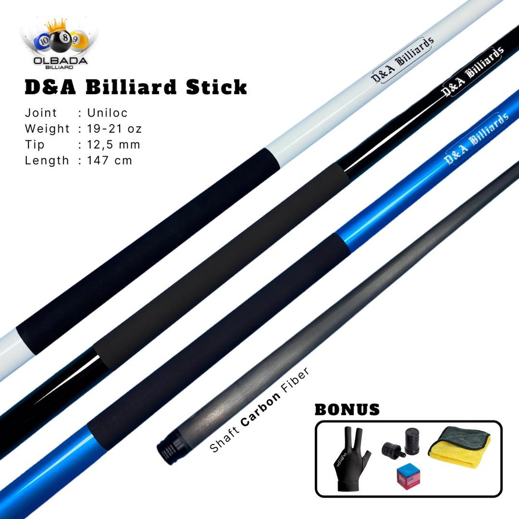 Jual Stik Billiard Carbon D&A Stick Billiard / Olahraga / Stik Pemula ...