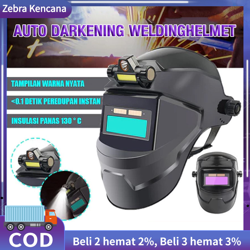 Jual Helm Las Otomatis Auto Darkening Solar Welding Helmet Kacamata ...