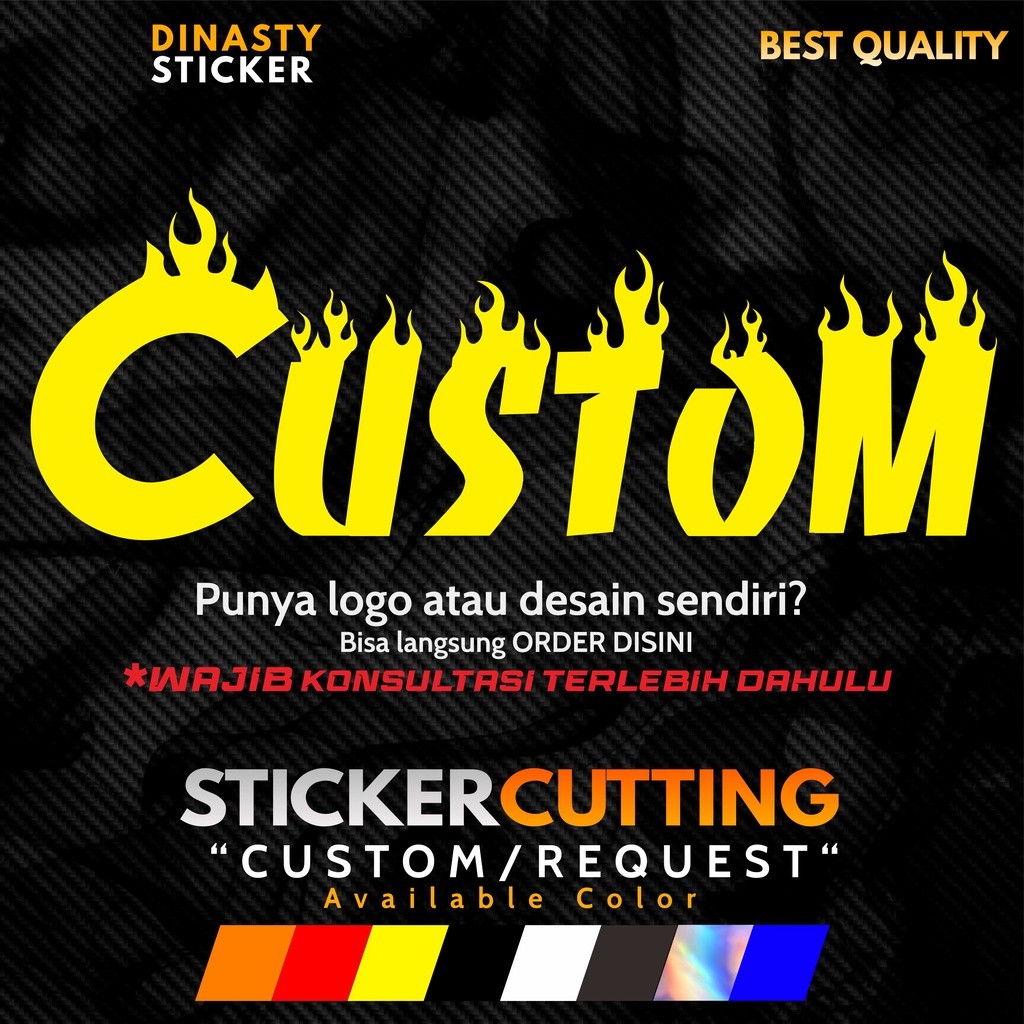 Jual STICKER STIKER CUTTING CUSTOM REQUEST DESAIN BEBAS | Shopee Indonesia