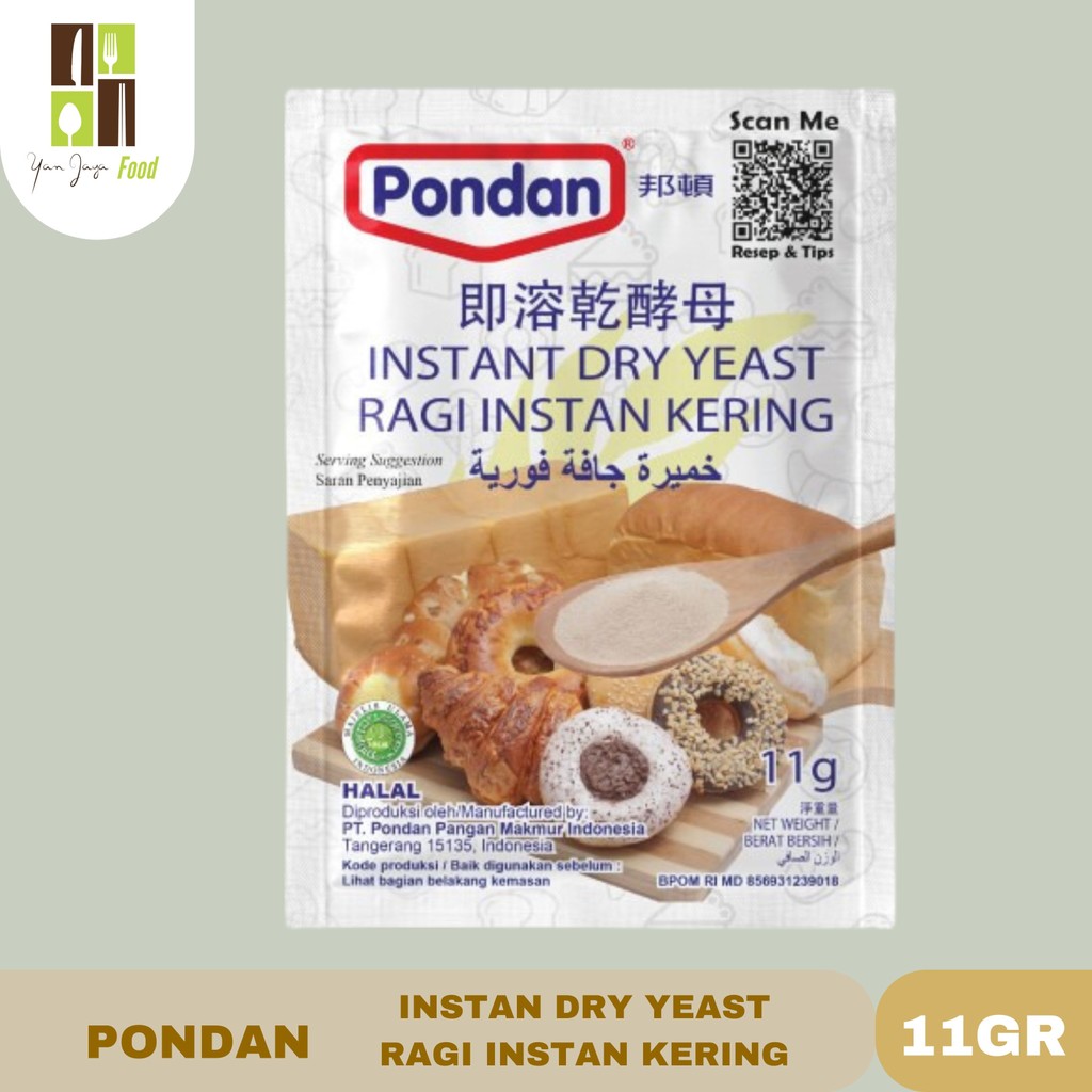 Jual Pondan Ragi Instan Kering 11gr / Pengembang Roti Donat Instant Dry ...