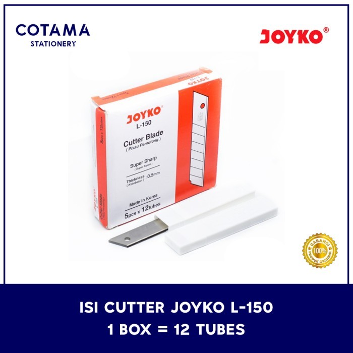 Jual Isi Refill Cutter Besar Joyko L-150 - 1 box isi 12 tubes | Shopee ...