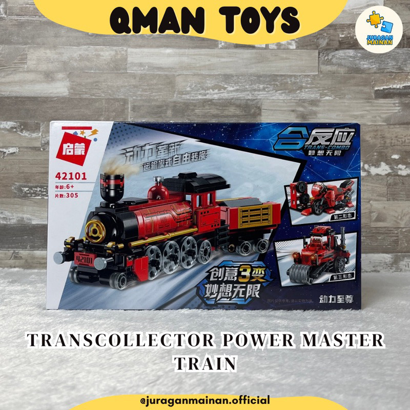 Jual GD75B QMAN TOYS Transcollector Power Master Train 3in1 - Model Kereta Api Toys bongkar ...