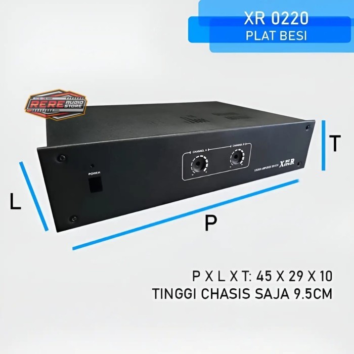 Jual Box Power Amplifier XR 0220 2Channel / Bok Ampli 2 Lobang Bahan Plat Besi Tebal | Shopee ...