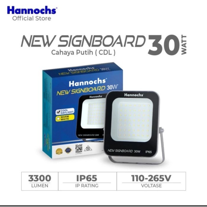 Jual Hannochs New Signboard 30w Putih / Flood Light Led / Lampu Sorot ...
