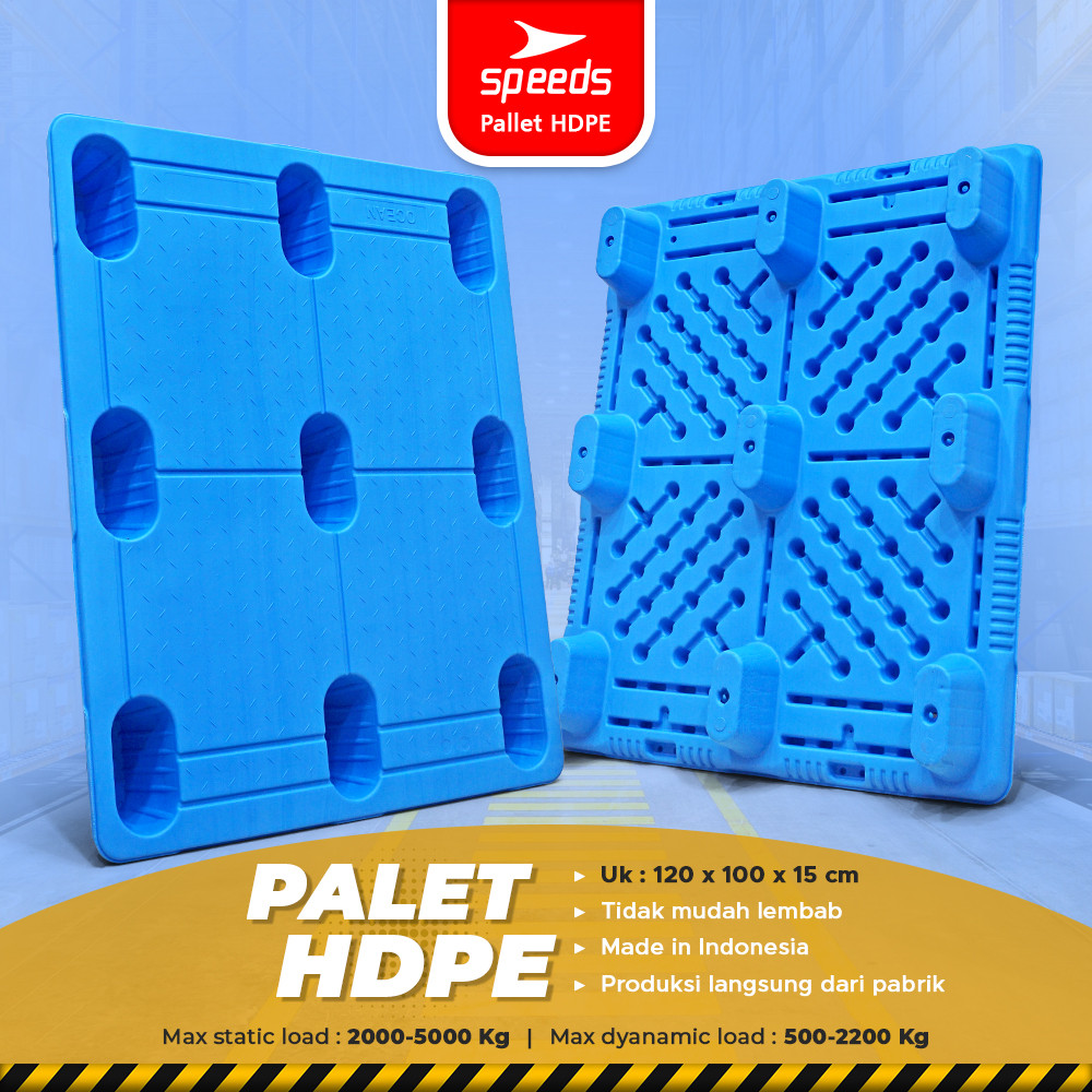 Jual SPEEDS Palet Plastik HDPE 120x100x15cm Plastic Pallet Tahan Beban ...