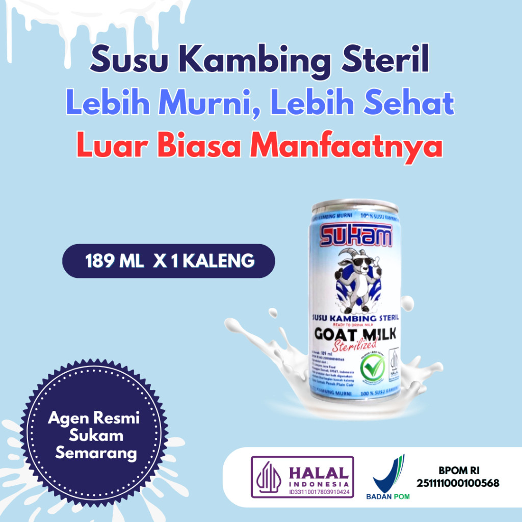 Jual SUKAM Susu Kambing Steril 1 Kaleng | Shopee Indonesia