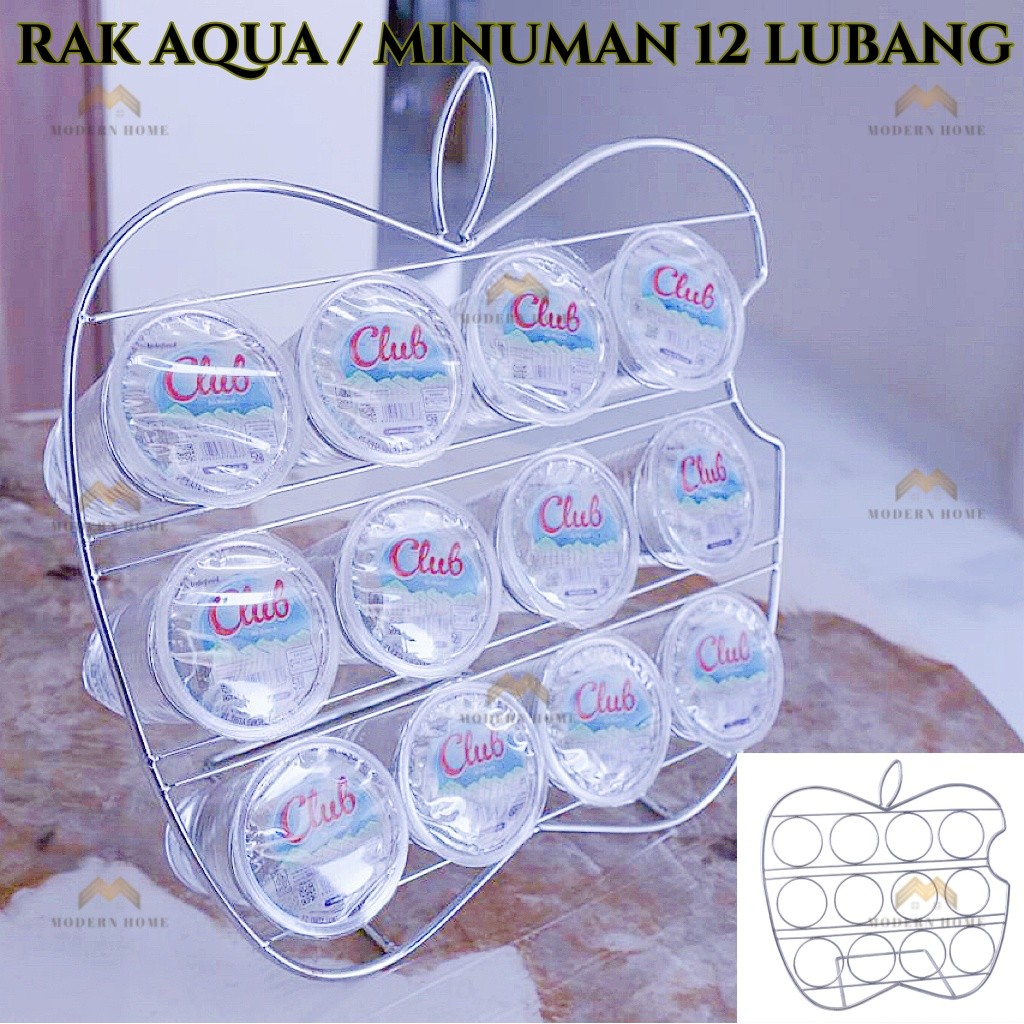 Jual TERMURAH Rak AQUA Gelas APEL 12 Lubang premium Rak Minuman ...