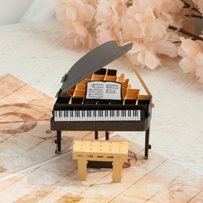 Jual Kartu 3D Popup Piano Musik Drum Gitar Ucapan Ulang Tahun Birthday ...