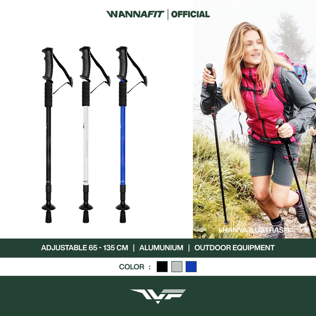Jual WANNAFIT Tracking Pole 65cm - 135cm Adjustable | Tongkat Trekking ...
