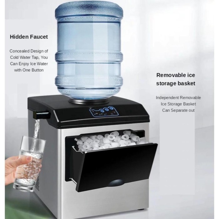 Jual MESIN PEMBUAT ES BATU ICE MAKER MACHINE 25KG/ HARI ES BATU CRISTAL ...