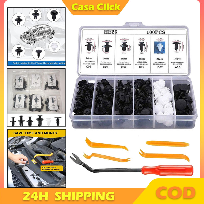 Jual 【100PCS】Baut Rivet Mobil Rivet Screw Baut Body Mobil Universal ...