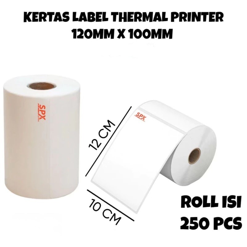 Jual Kertas Thermal Label Barcode 100 x 120 mm isi 250 Lembar /Label ...