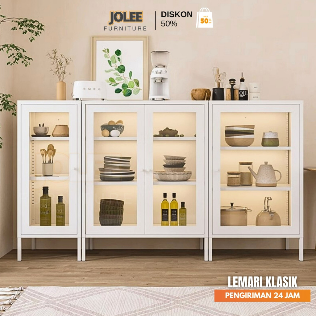 Jual Lemari Samping*Kaca tempered folio Lemari samping besi Lemari ...