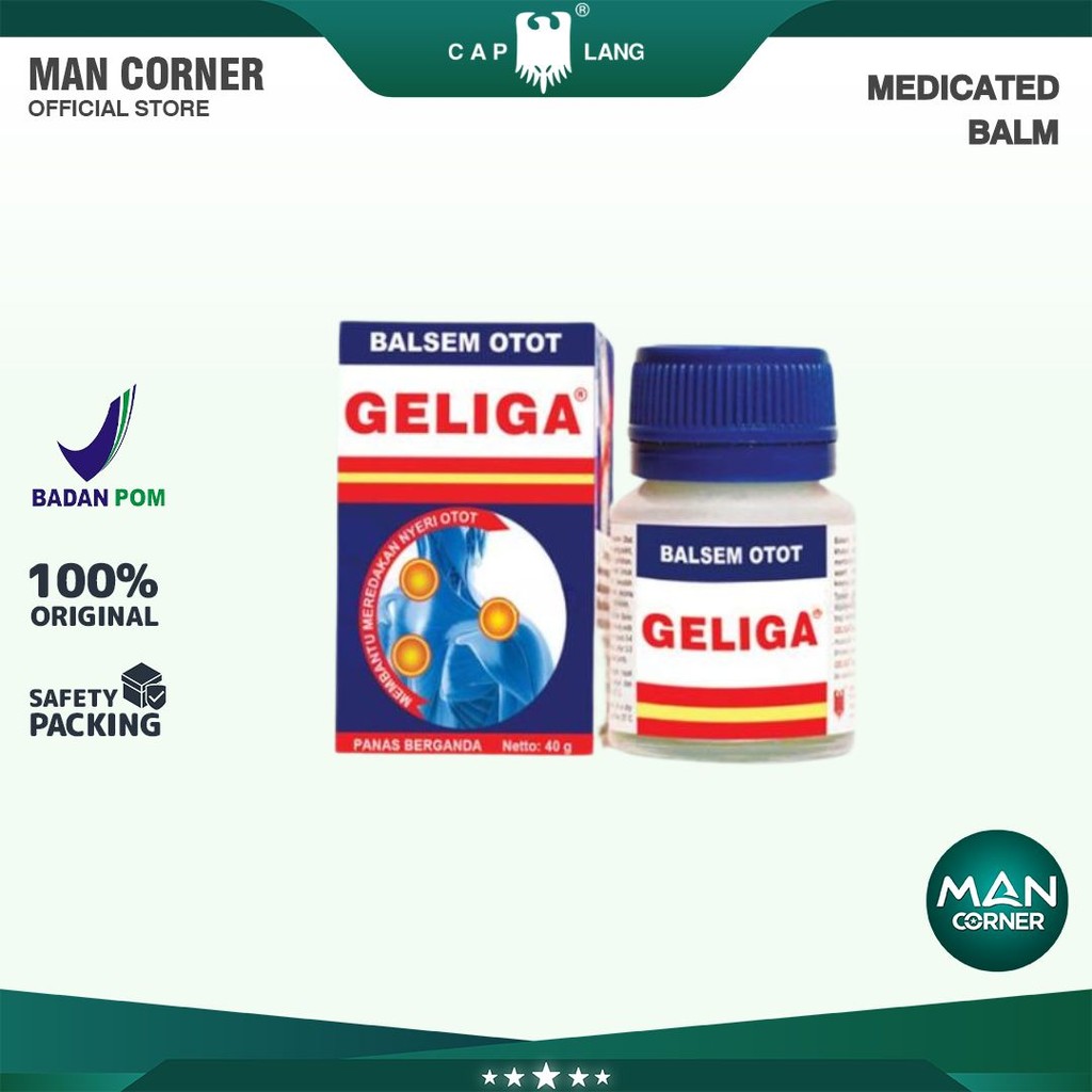 Jual Balsem Otot Geliga 40gr - Cap Lang | Man Corner | Shopee Indonesia
