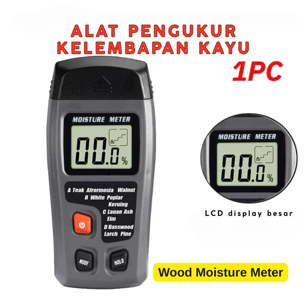 Jual Wood Moisture Meter Kayu Dinding Kertas Pengukur Kadar Air Paper ...