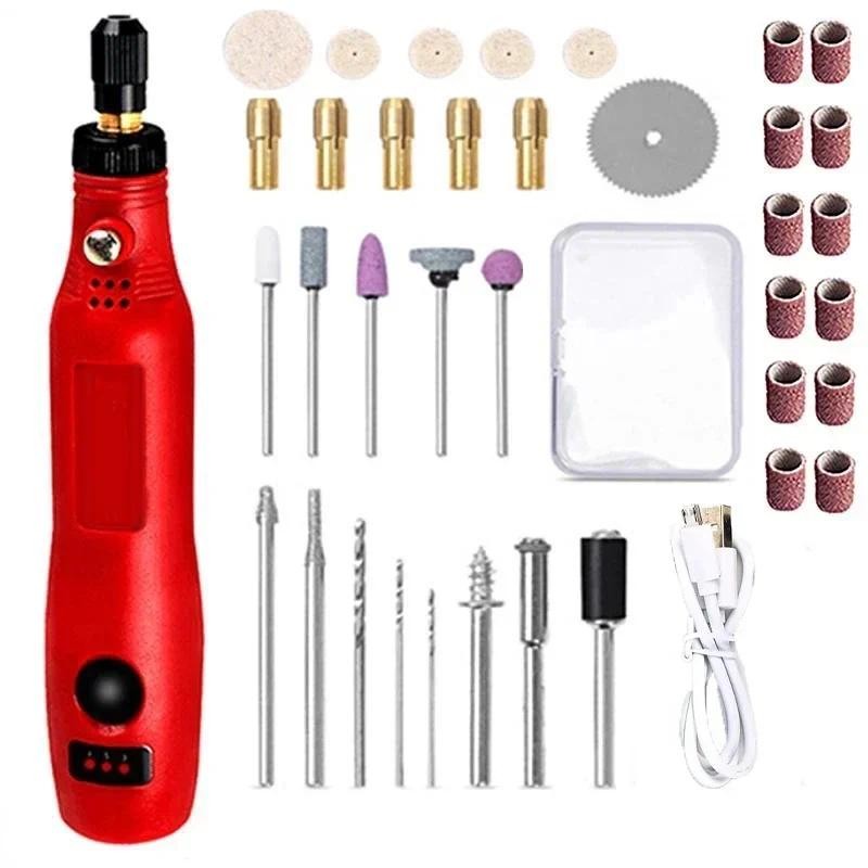 Jual Micro Electric Grinder Charging Carving Peach Core Grinding Word ...