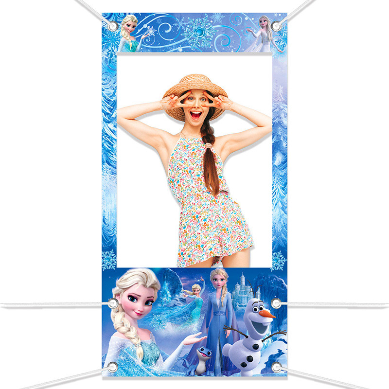 Jual Disney Frozen Elsa Princess Birthday Photo Booth Frame Girls ...
