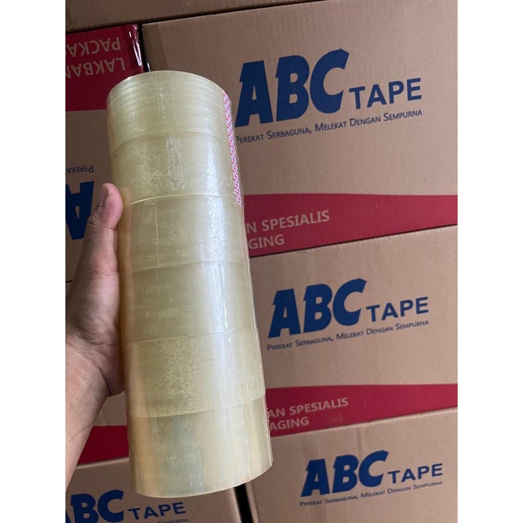 Jual LAKBAN BENING 2 INCH 48MM X 100Y / LAKBAN MURAH KUALITAS ABC TAPE ...