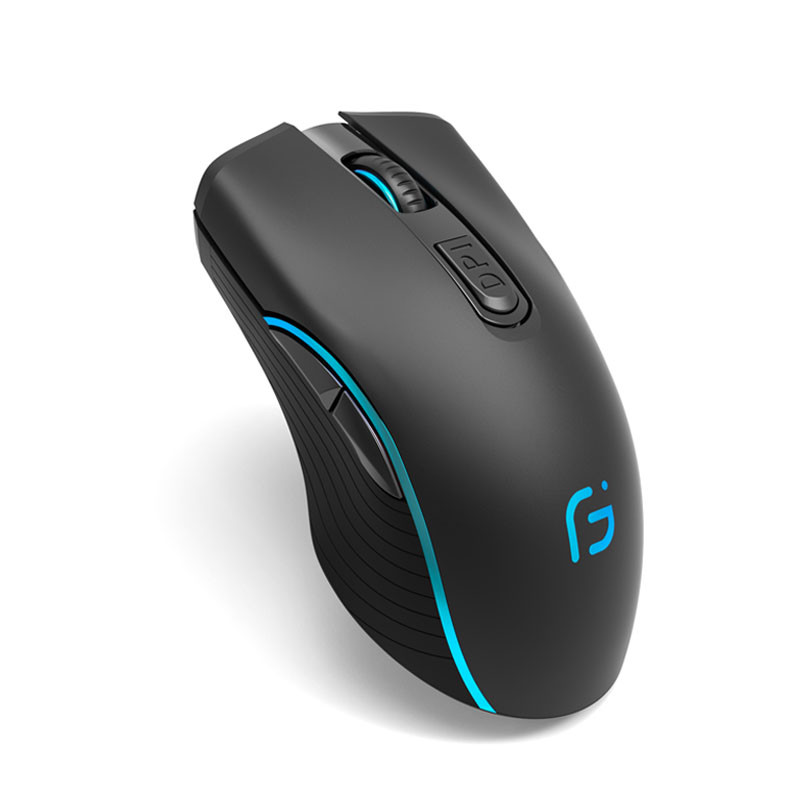 Jual Rechargeable Computer Mouse Dual Mode Bluetooth+2.4Ghz Wireless ...