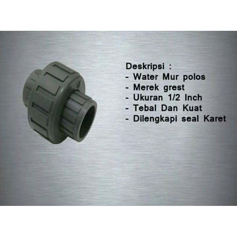 Jual WATER MUR SOK DRAT MUR POLOS UKURAN 1/2 & 3/4 PIPA PVC merk campur ...