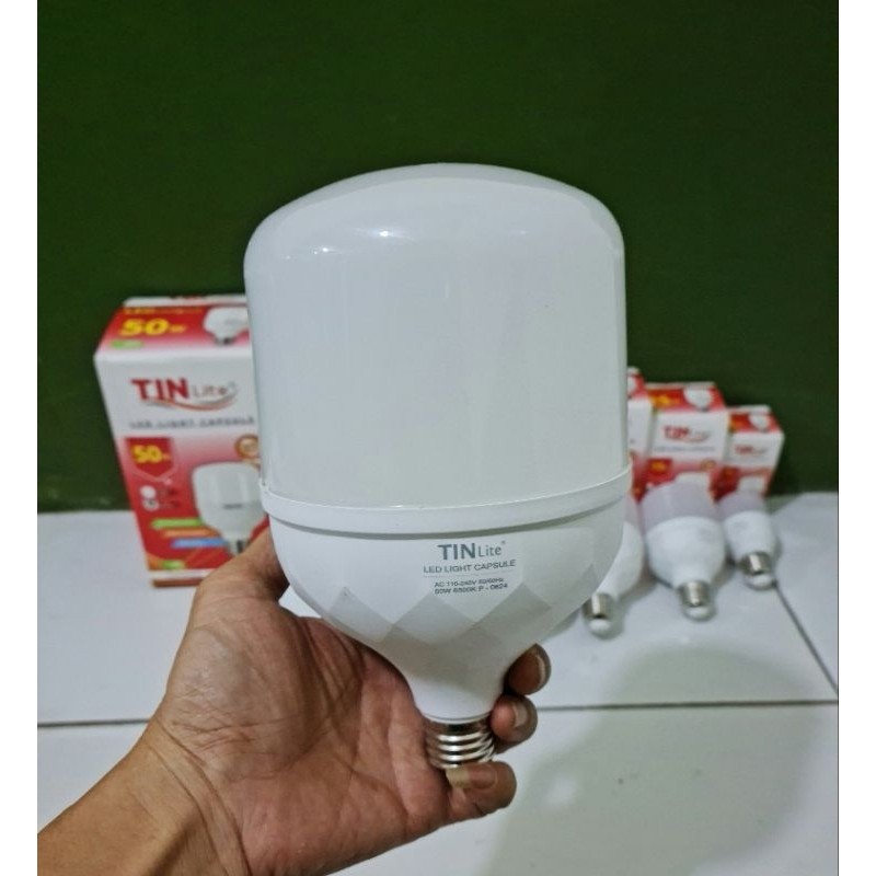 Jual LAMPU LED 50 WATT SUPER JUMBO BERGARANSI DILLON TIN LITE HEMAT ENERGI 85% CAHAYA PUTIH ...