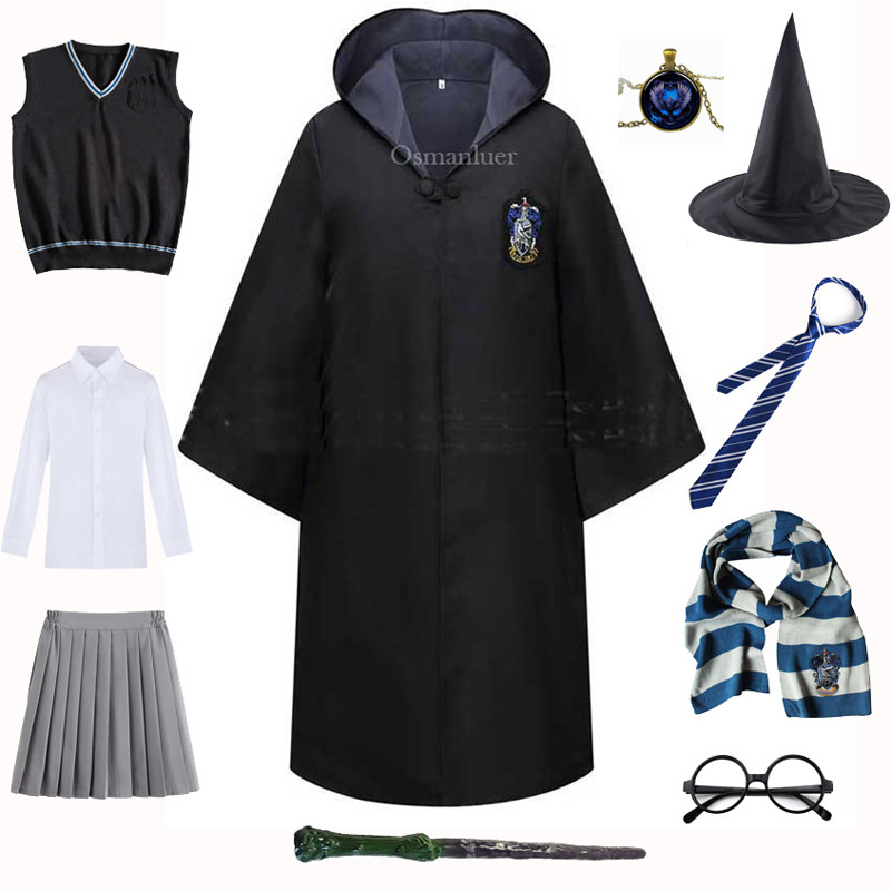 Jual Kids Men Women Witch And Wizard College Uniform Slytherins ...